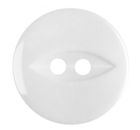 2 Hole Fish Eye Button - White – Mandors