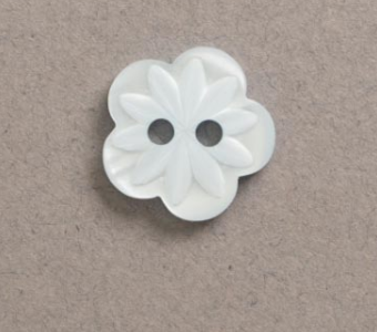 2 Hole Button - Floral Curved Edge Blue – Mandors
